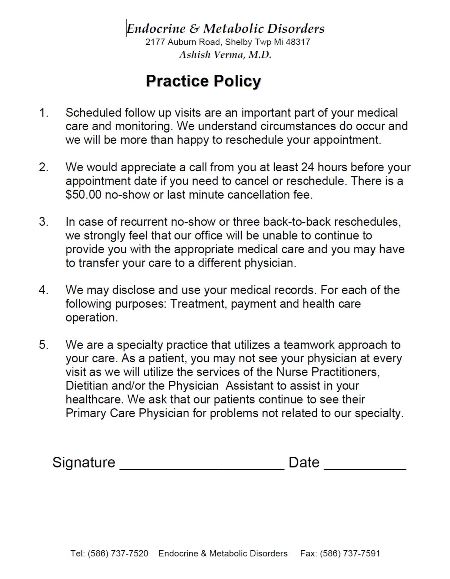 Practice Policy